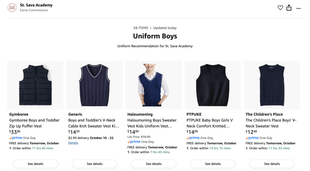 Uniform Guidelines | St Sava Academy