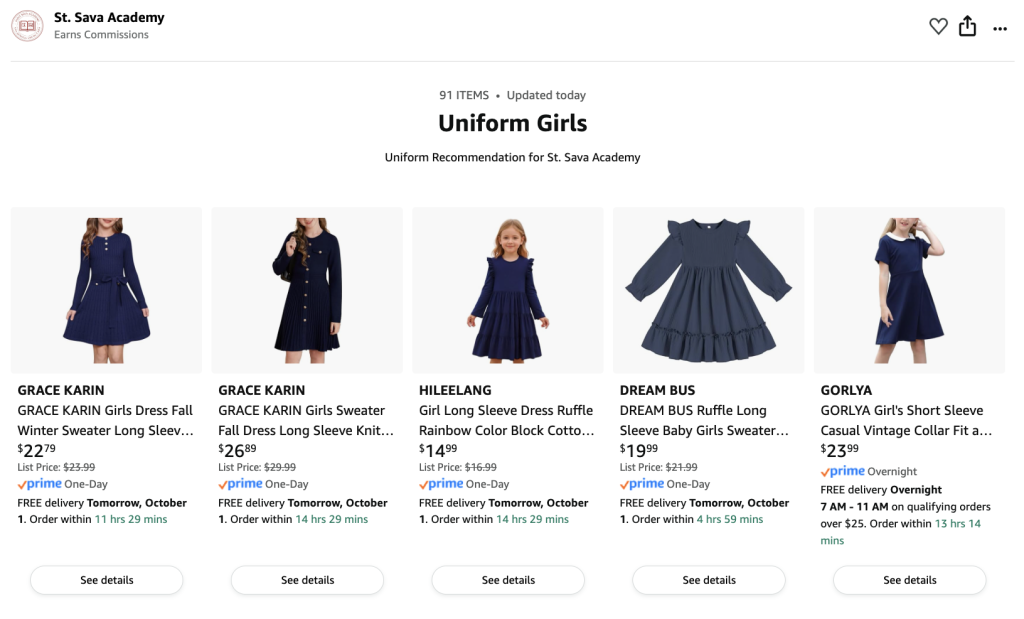 Uniform Guidelines | St Sava Academy